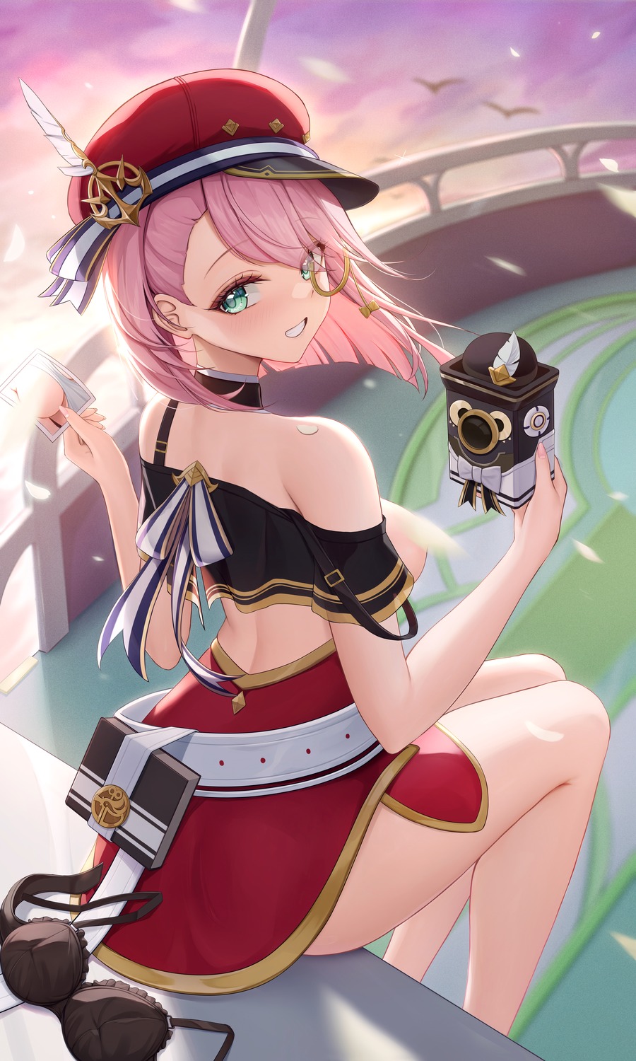 mu xue genshin impact charlotte (genshin impact) ass bra breasts censored megane no bra ...